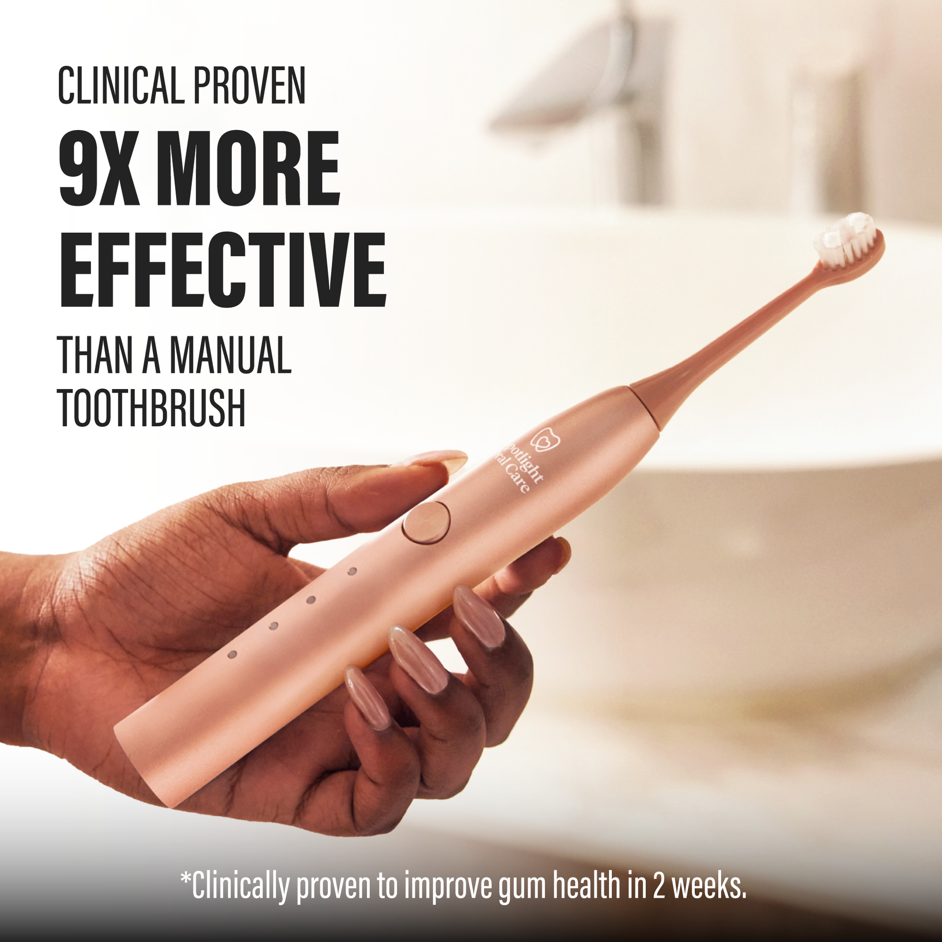 Sonic Rose Gold Electric Toothbrush | Spotlight Oral Care UK