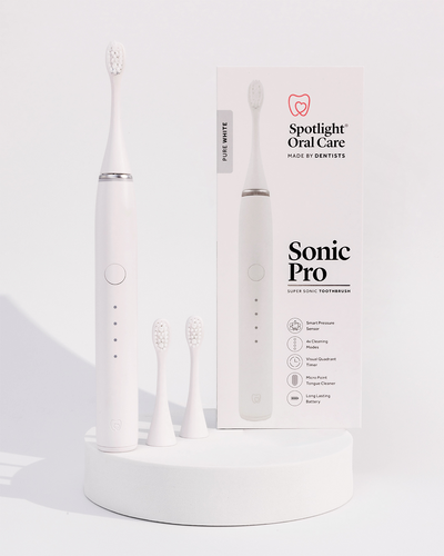 New Pure White Sonic Pro Toothbrush - Spotlight Oral Care UK